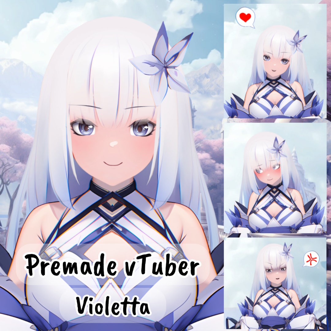 Vtuber | Violetta, the Flower Girl | 4 Emotions | Live2d Model for ...