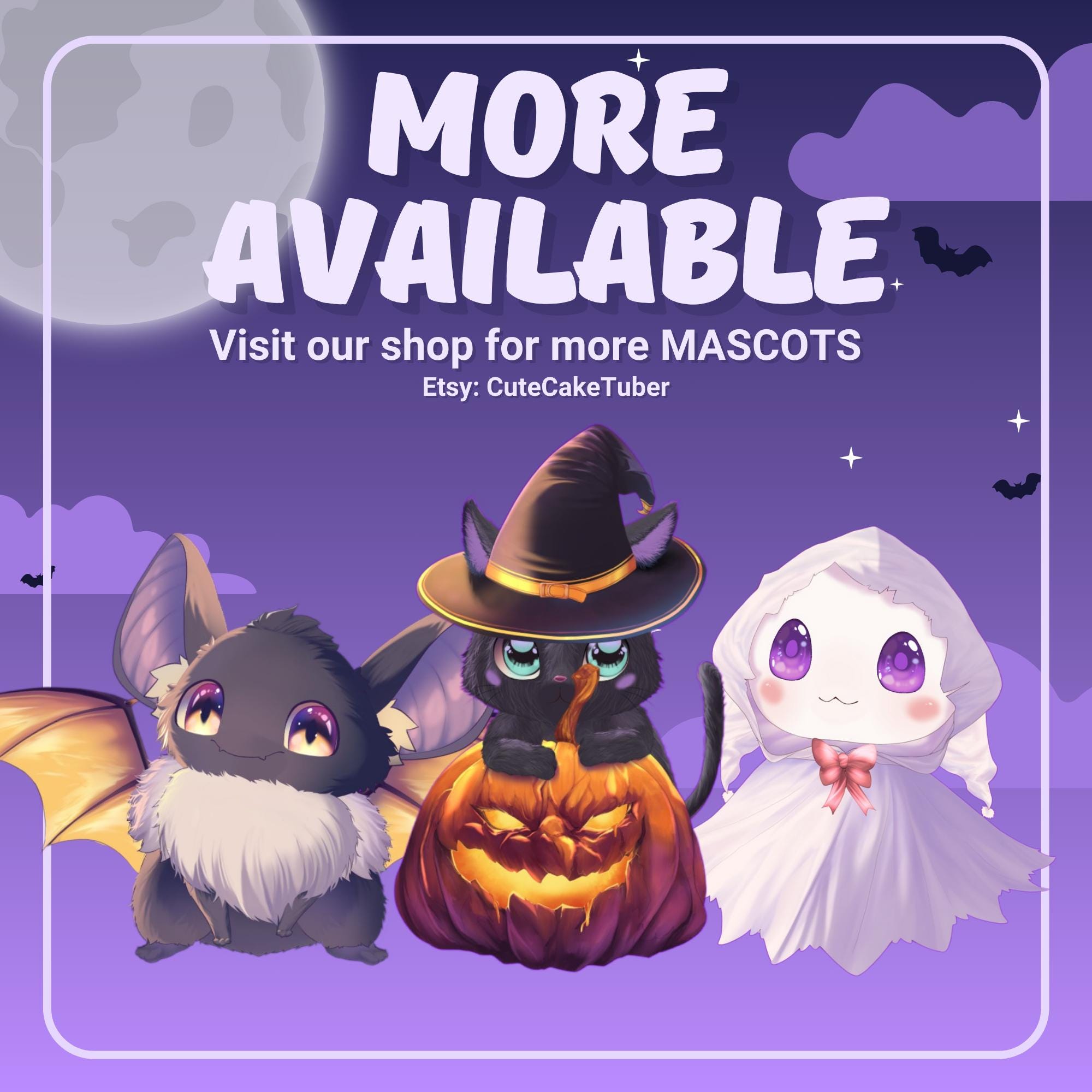 VTUBER ASSET | Cute Bat Mascot | TTS Pet | Animated Live2d Item for ...