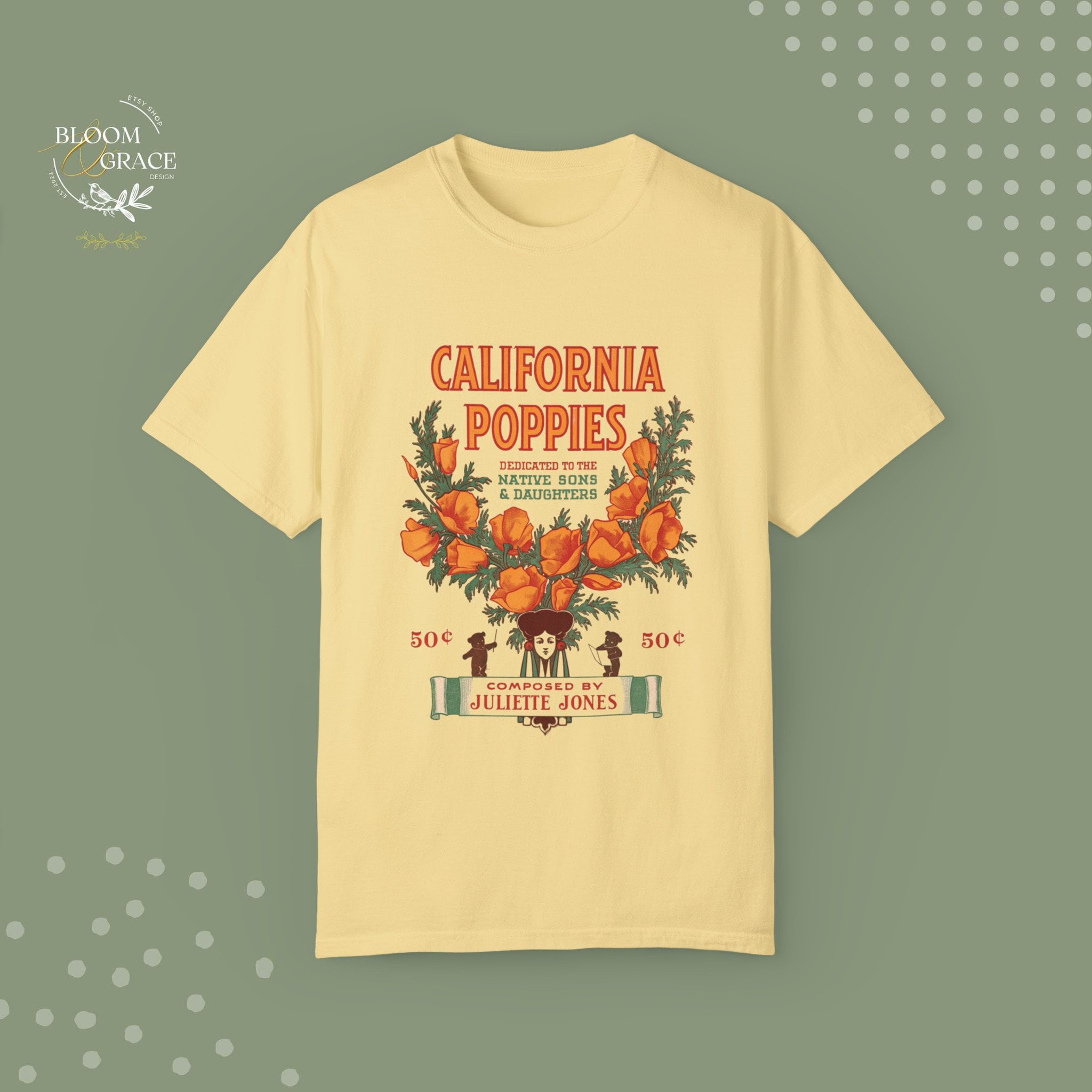 Retro Floral Tshirt for Women Flower Shirt Comfort Colors Vintage ...