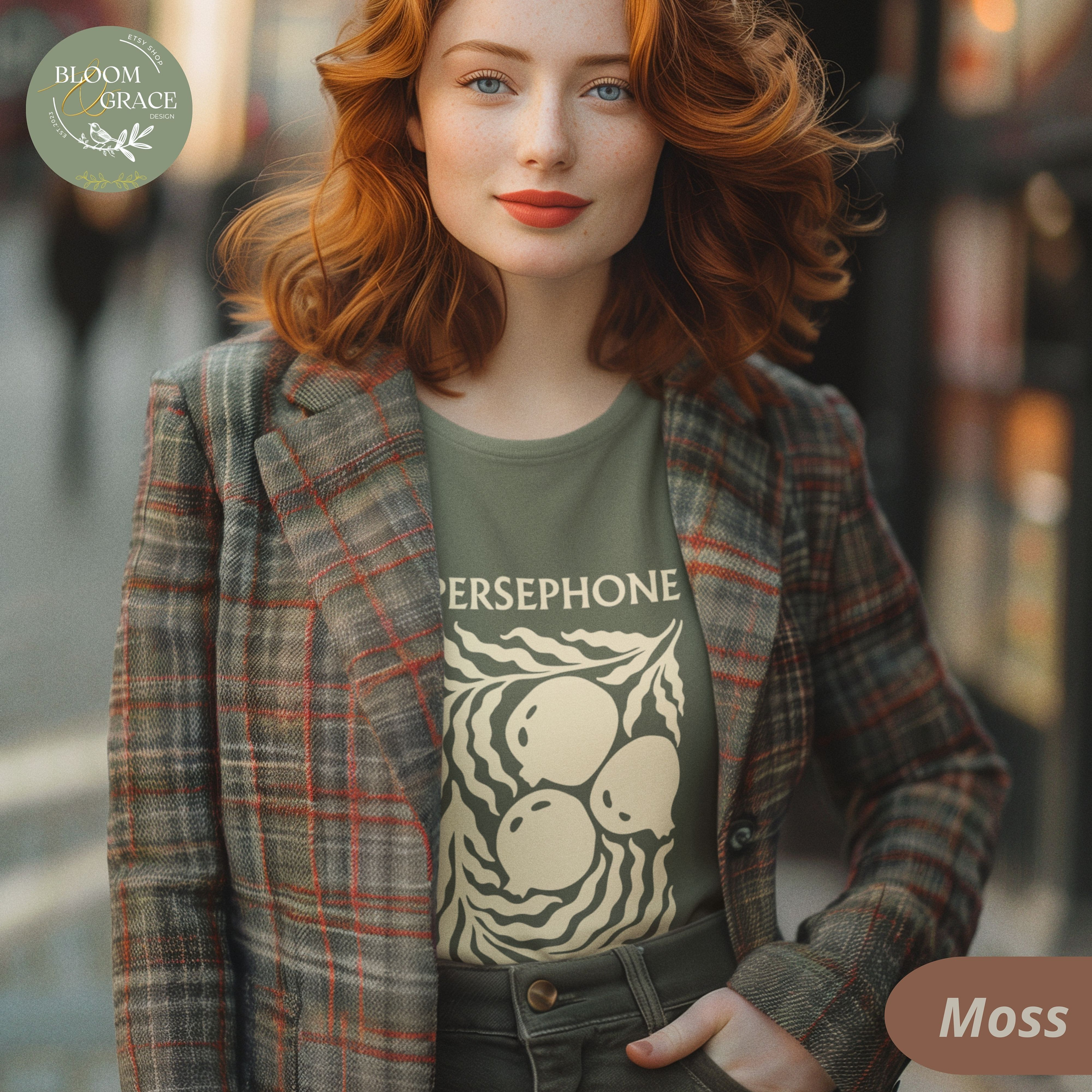 Retro Persephone Shirt Women Pomegranade Tshirt Comfort Colors Greek ...