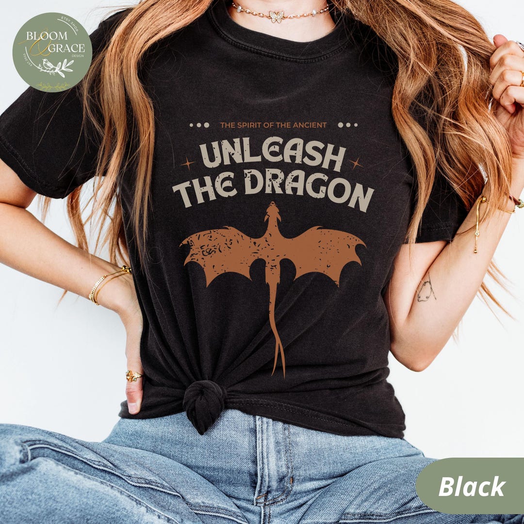 Vintage Dragon Graphic Tee Comfort Colors Medieval Inspired Castlecore ...