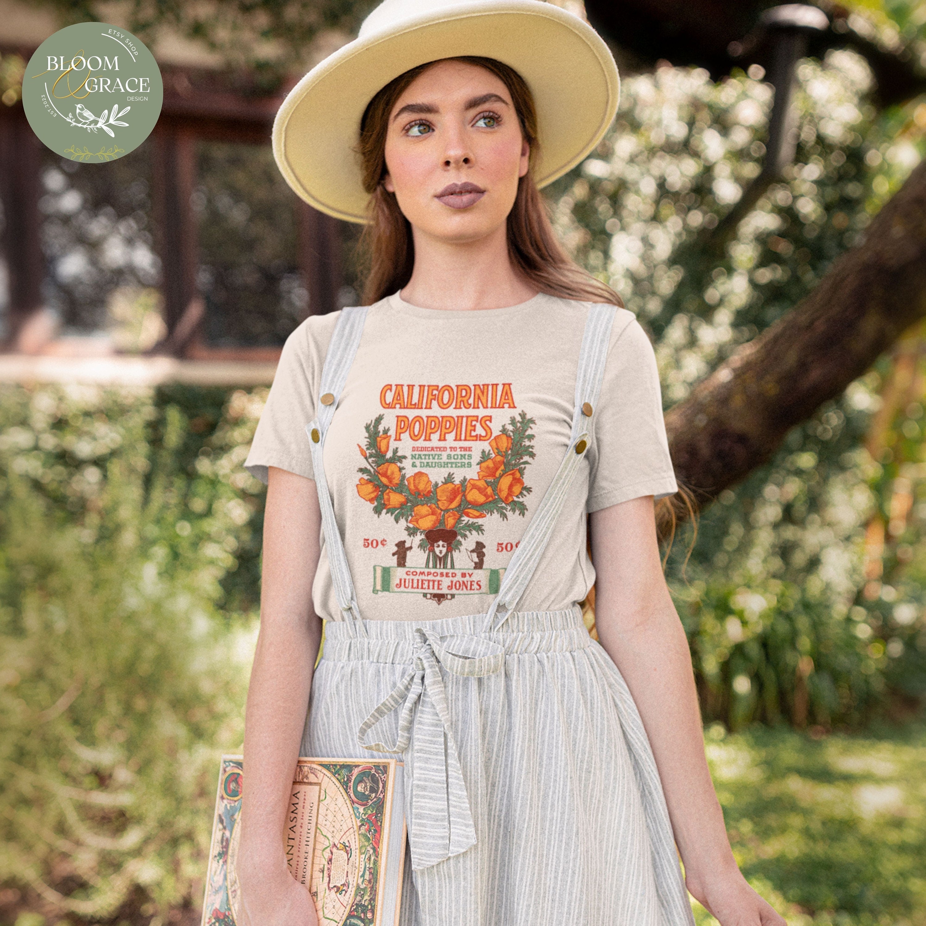 Retro Floral Tshirt for Women Flower Shirt Comfort Colors Vintage ...