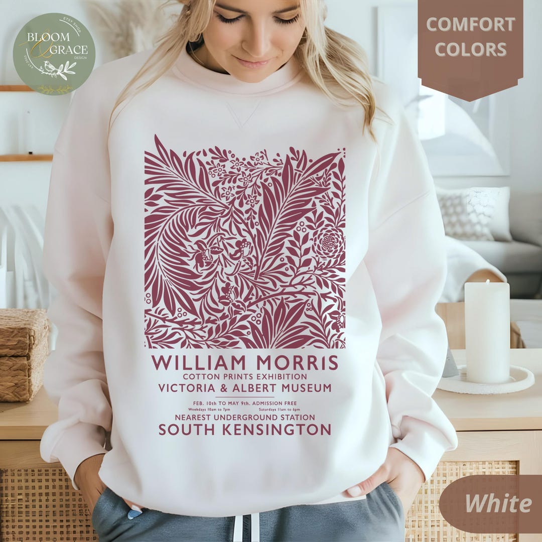 William Morris Sweatshirt/shirt– Vintage Art Design, Botanical & Floral ...