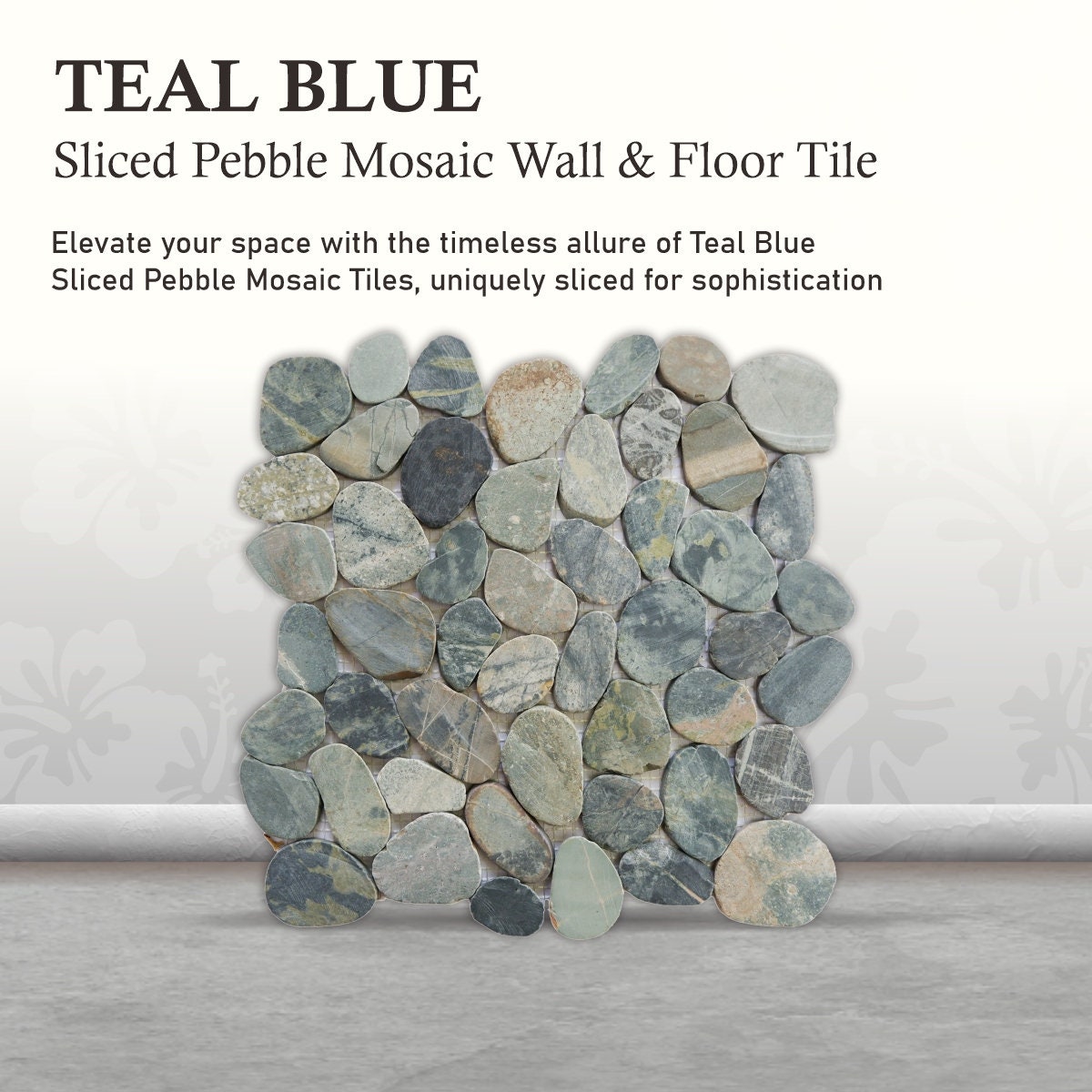 Blue Pebbles Mosaic Tiles, Blue Stone Mosaic Pebbles, Decorative Stones ...