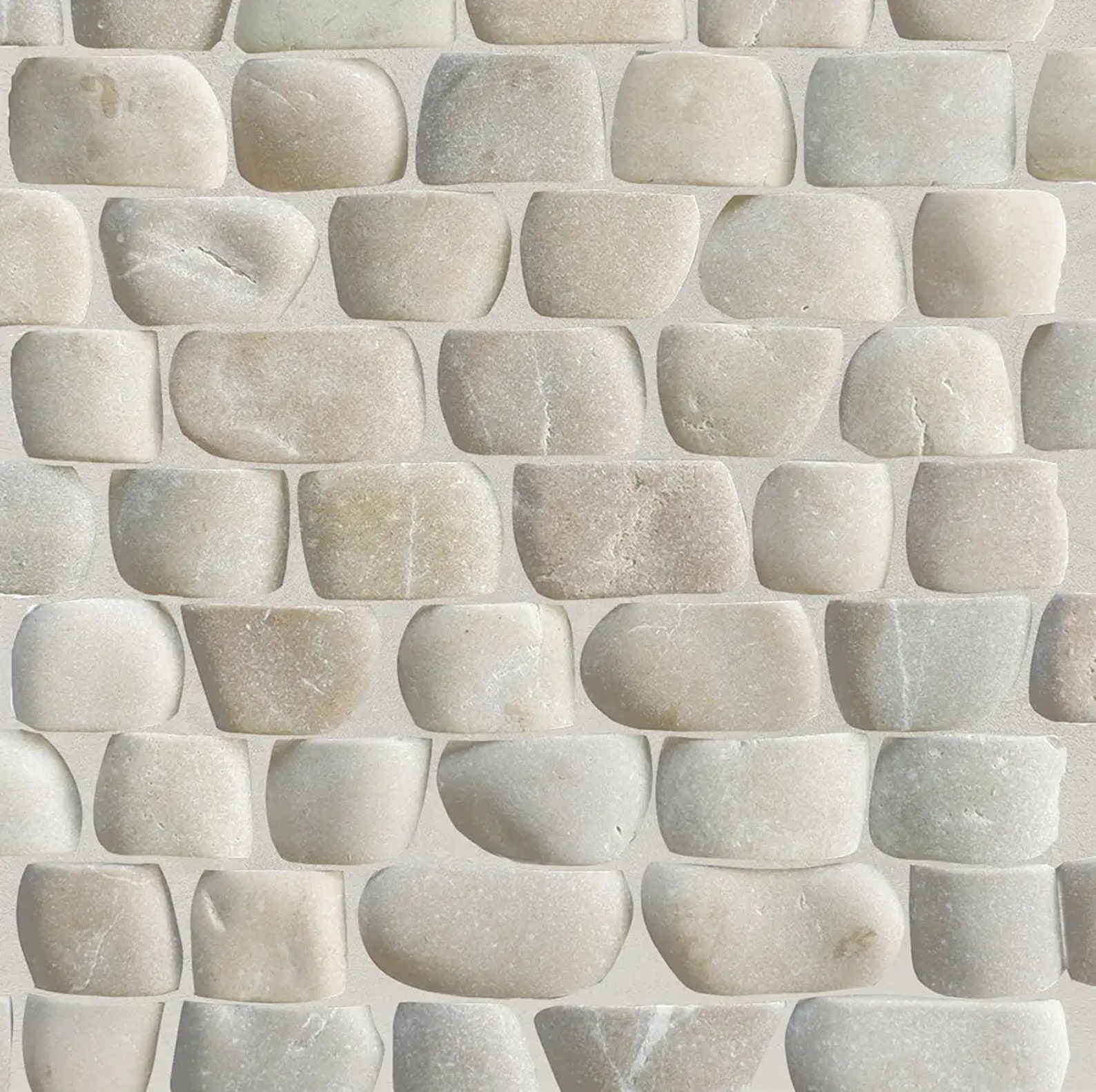 Natural Stone Pebble Mosaic Tile: Kitchen & Wall Decor - Etsy