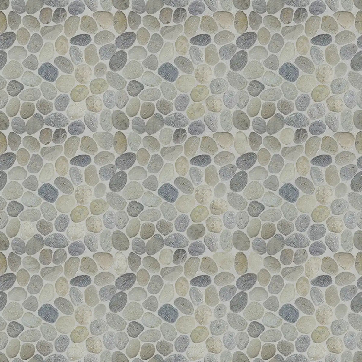 Grey Stone Mosaic Tiles, Grey Pebble Natural Stone Mosaic Wall and ...