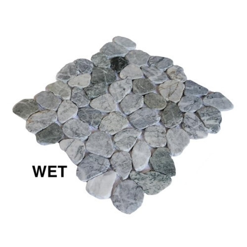 Ice Glacier Pebble Mosaic Tile: Natural Stone Backsplash (5 Sqft) - Etsy