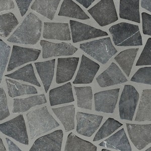 Grey Random Stone Marble Mosaic Wall and Floor Tile 11.4"x11.4" ( 5 ...
