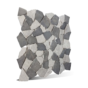 Stone Grey Marble Mosaic Tile, Random Pebble Design (11.4"x11.4") - Etsy