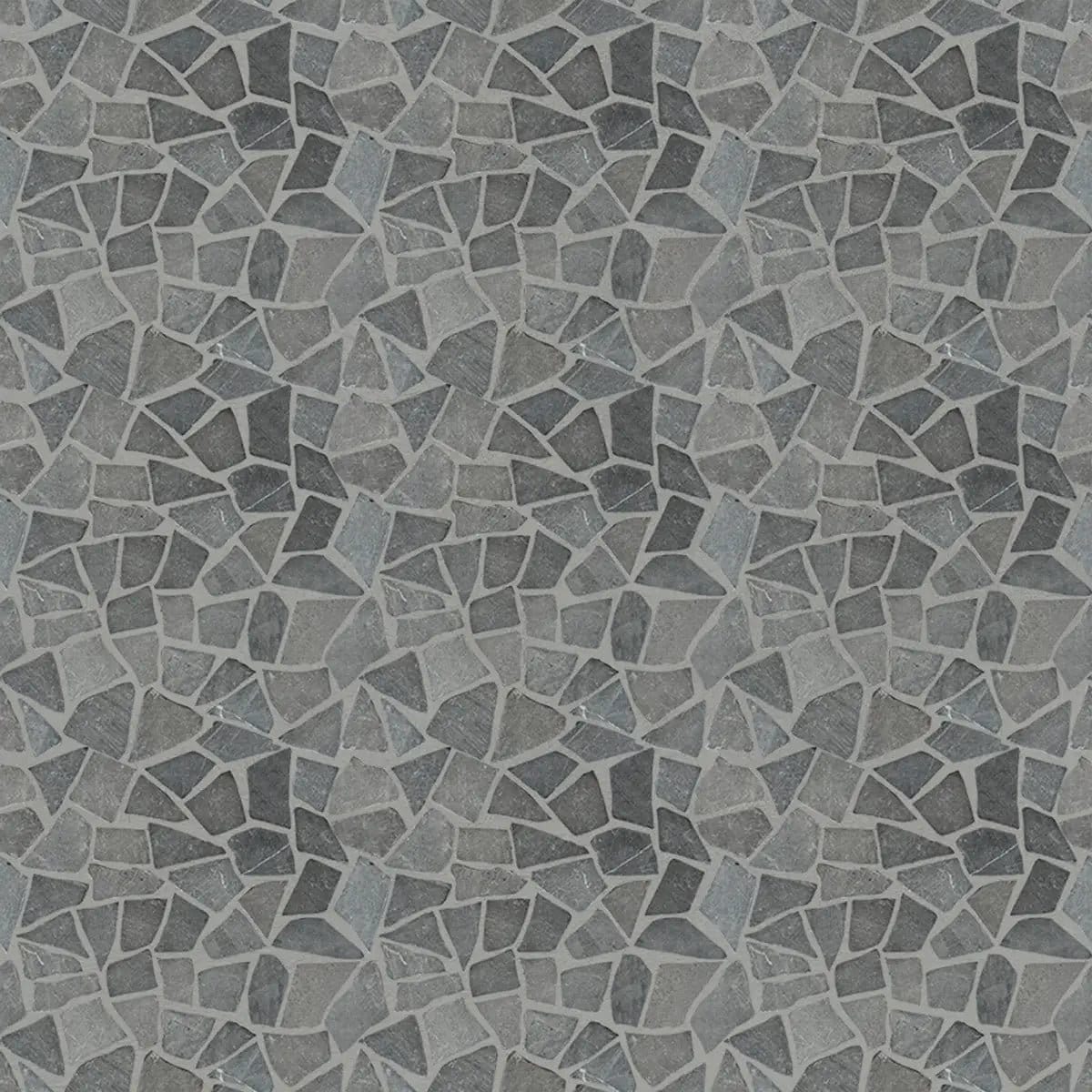 Grey Random Stone Marble Mosaic Wall and Floor Tile 11.4x11.4 5 Tiles ...