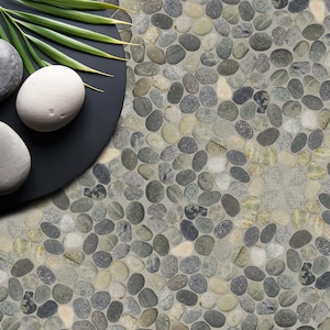 Mosaic Pebbles Tiles, Earthy Pebble Stone Wall Tile, Decorative ...