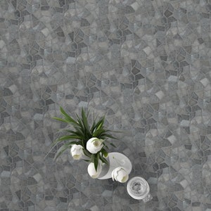 Grey Random Stone Marble Mosaic Wall and Floor Tile 11.4"x11.4" ( 5 ...