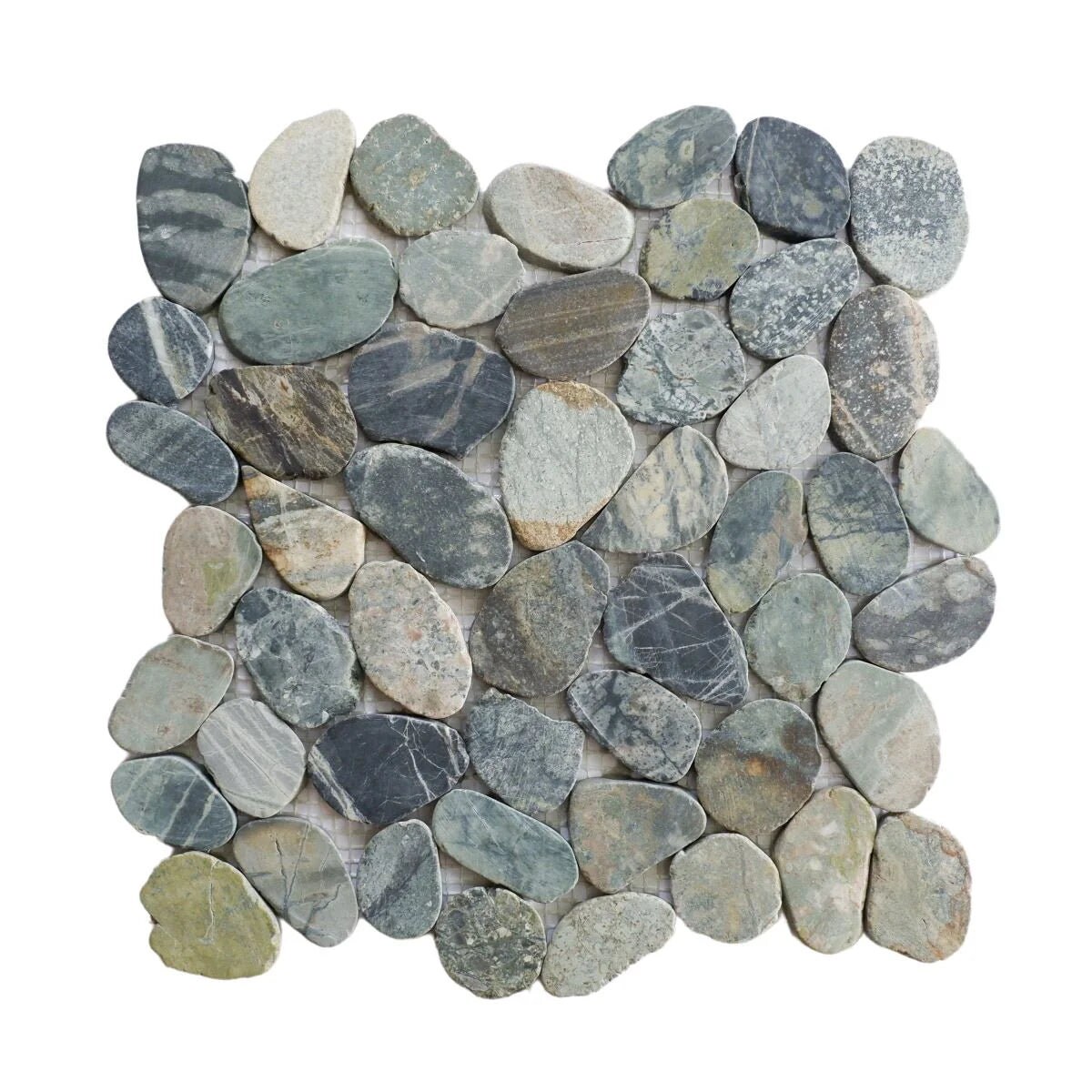 Blue Pebbles Mosaic Tiles, Blue Stone Mosaic Pebbles, Decorative Stones ...