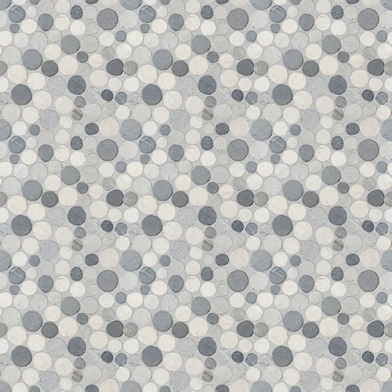 Round Natural Stone Mosaic Tile: Bathroom Floor & Wall Decor - Etsy