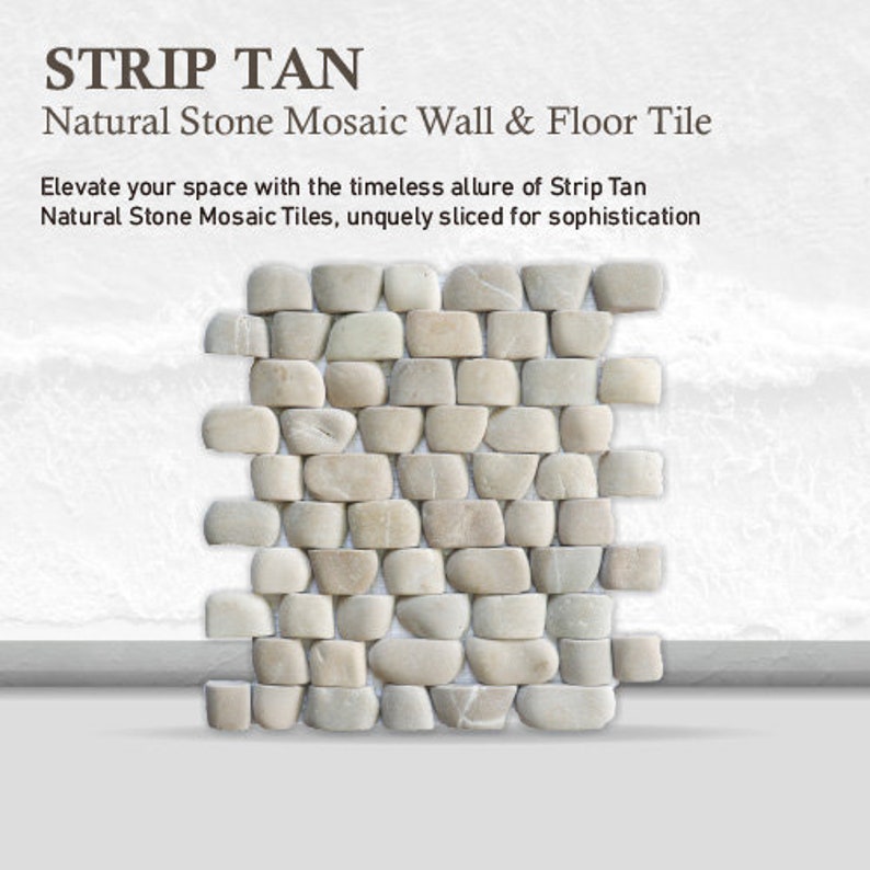 Natural Stone Pebble Mosaic Tile: Kitchen & Wall Decor - Etsy