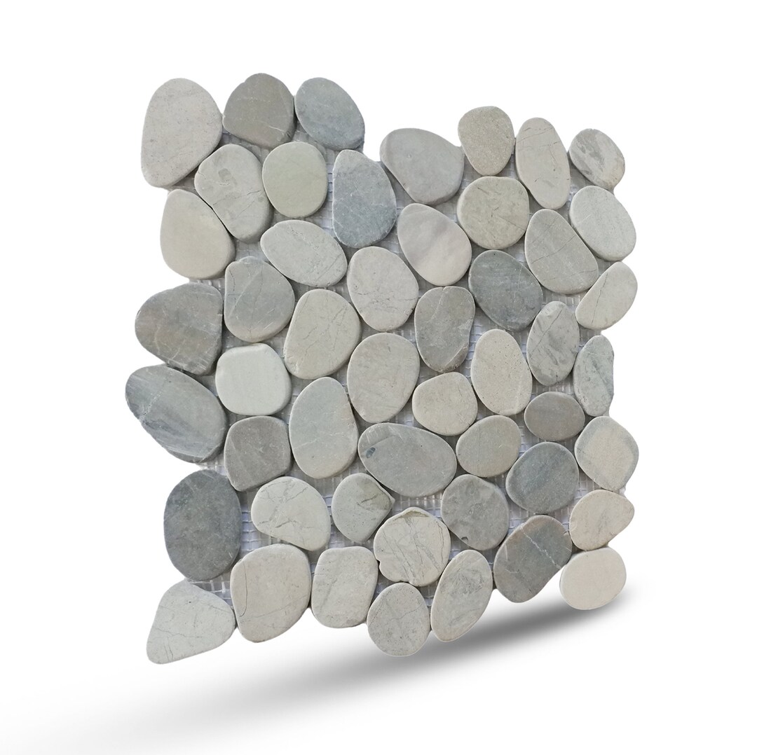 Pale Natural Stone Pebble Mosaic Tile: Kitchen, Shower, Bath (12" X 12 ...