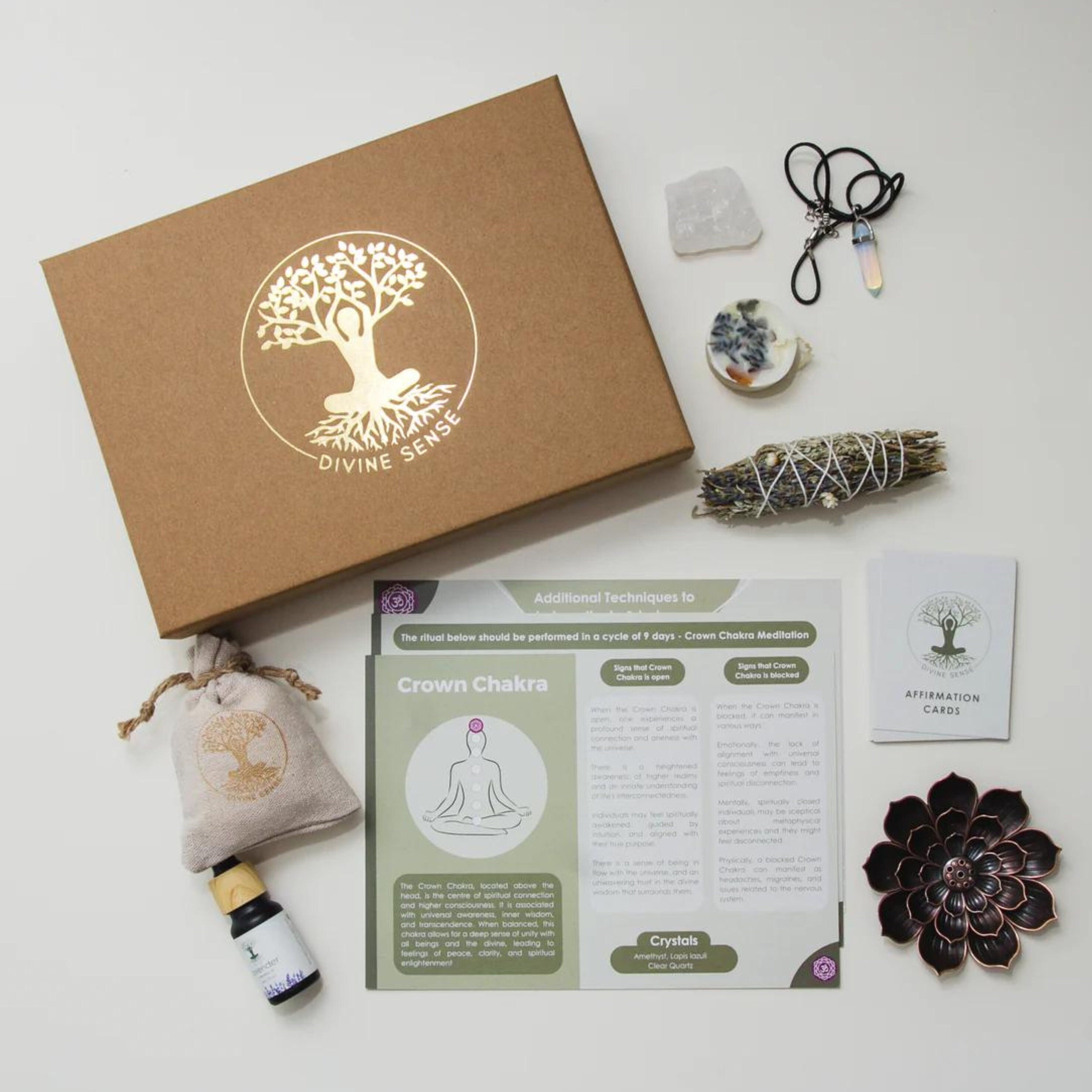 Meditation Gift Box Mindfulness and Meditation Kit Crown Divine ...