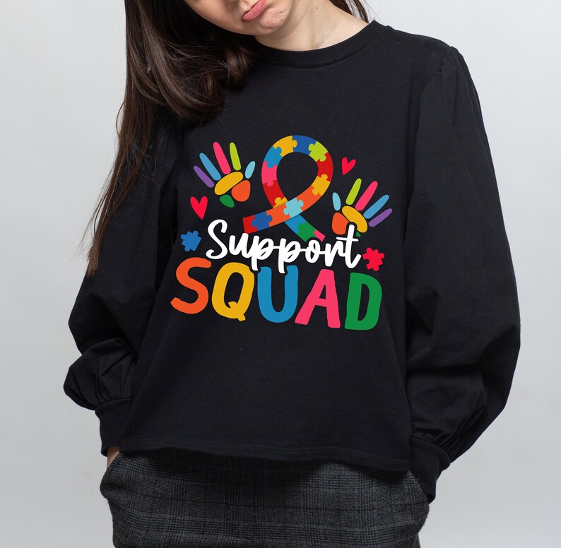 Support Squad Autism Svg, Sublimation Design, Autism Awareness Svg ...