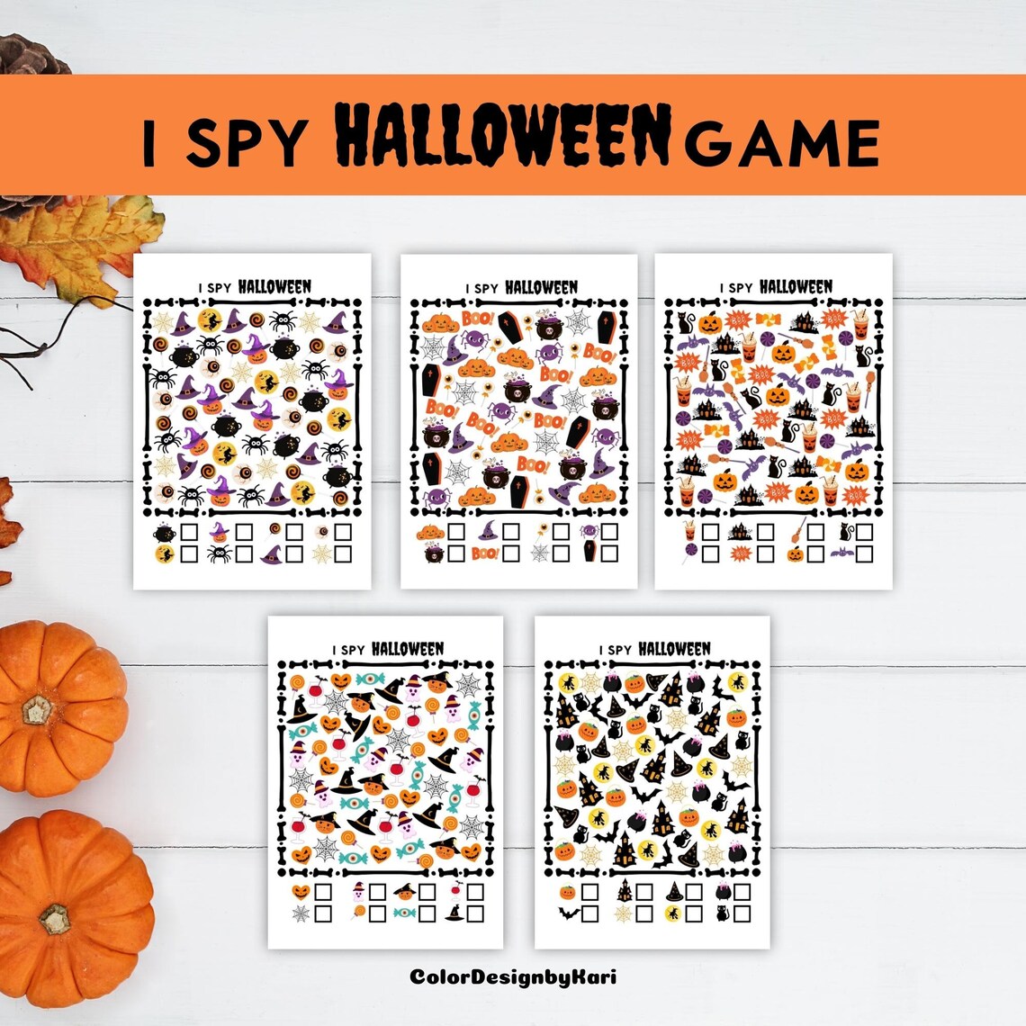 I Spy Halloween Games for Kids, I Spy Halloween Activities, Party Games ...