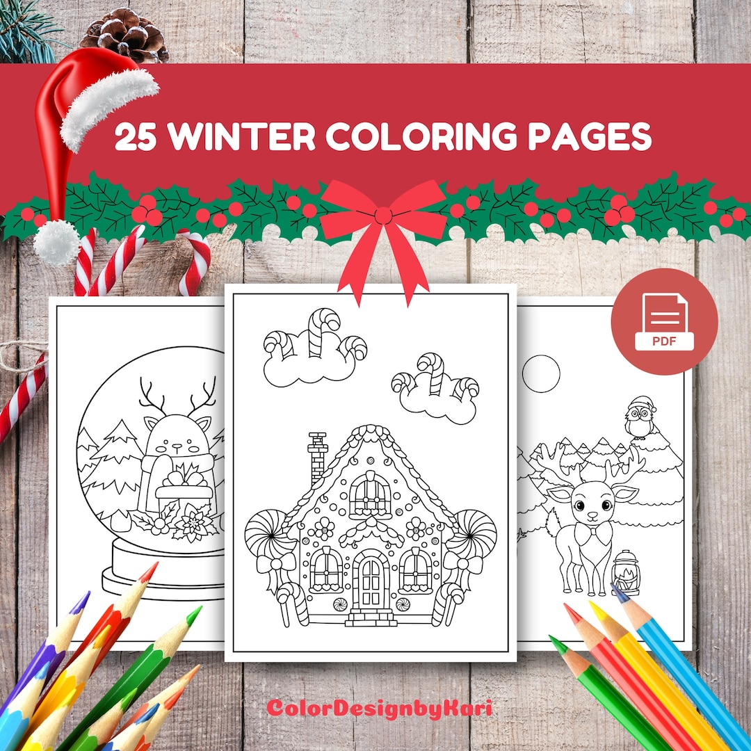 Winter Coloring Pages, Christmas Tree Coloring Page, Christmas Coloring ...