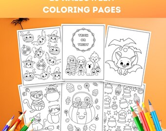 10 Fall Coloring Pages Fall Coloring Printable Coloring - Etsy