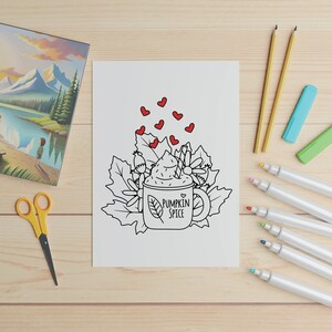 10 Fall Coloring Pages, Fall Coloring, Printable Coloring Pages, Adult ...