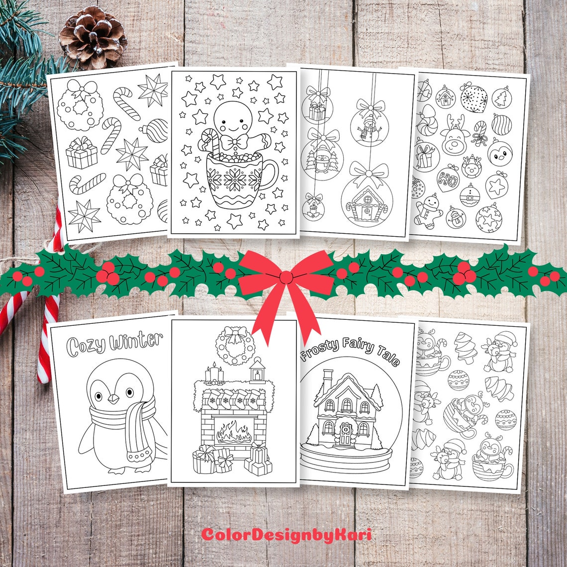 Winter Coloring Pages, Christmas Tree Coloring Page, Christmas Coloring ...