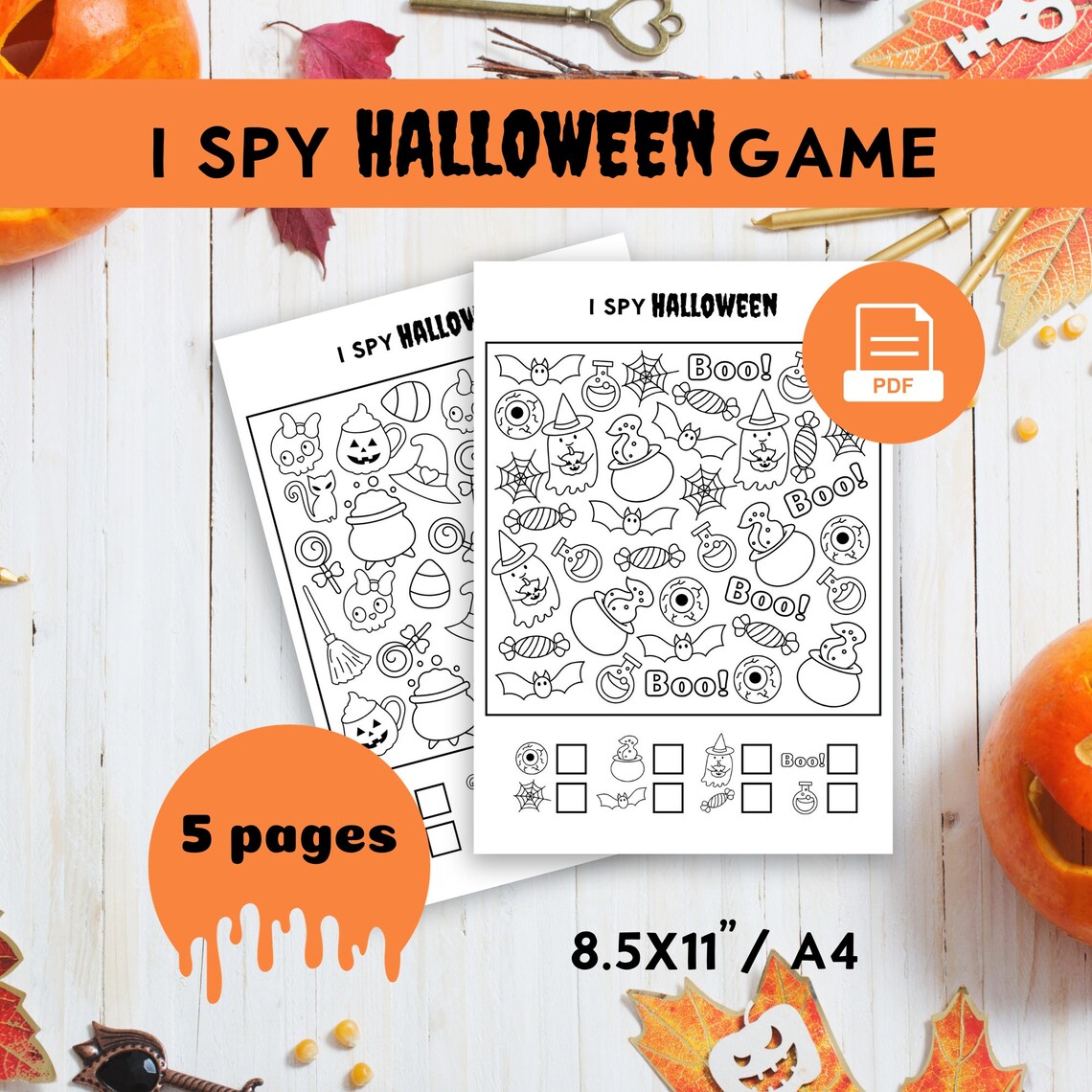 I Spy Halloween Games for Kids, I Spy Halloween Activities, Party Games ...