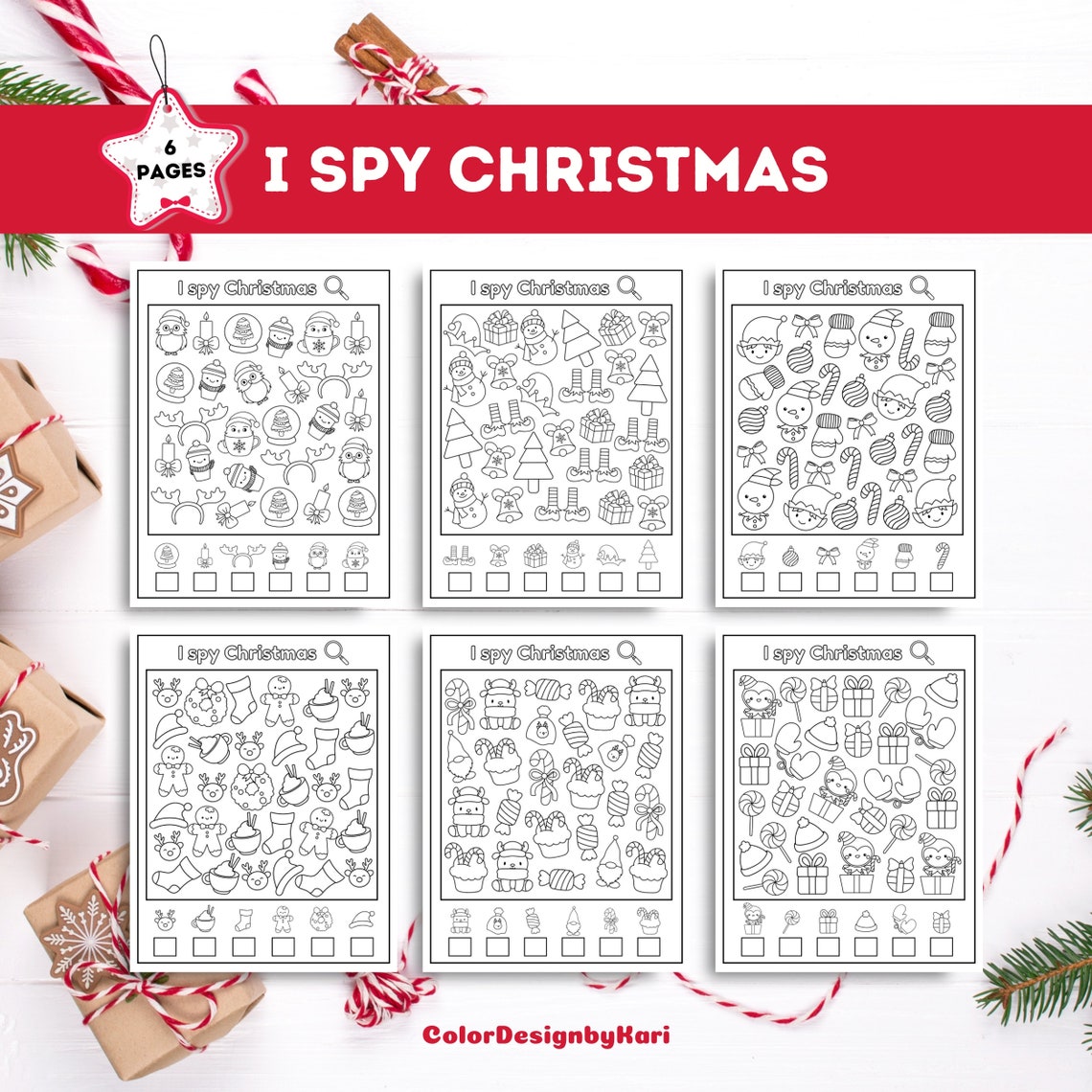I Spy Christmas Games for Kids, I Spy Christmas Activities, Party Games ...