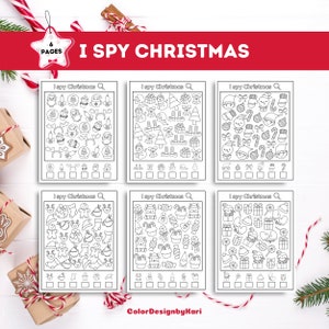 I Spy Christmas Games for Kids, I Spy Christmas Activities, Party Games ...