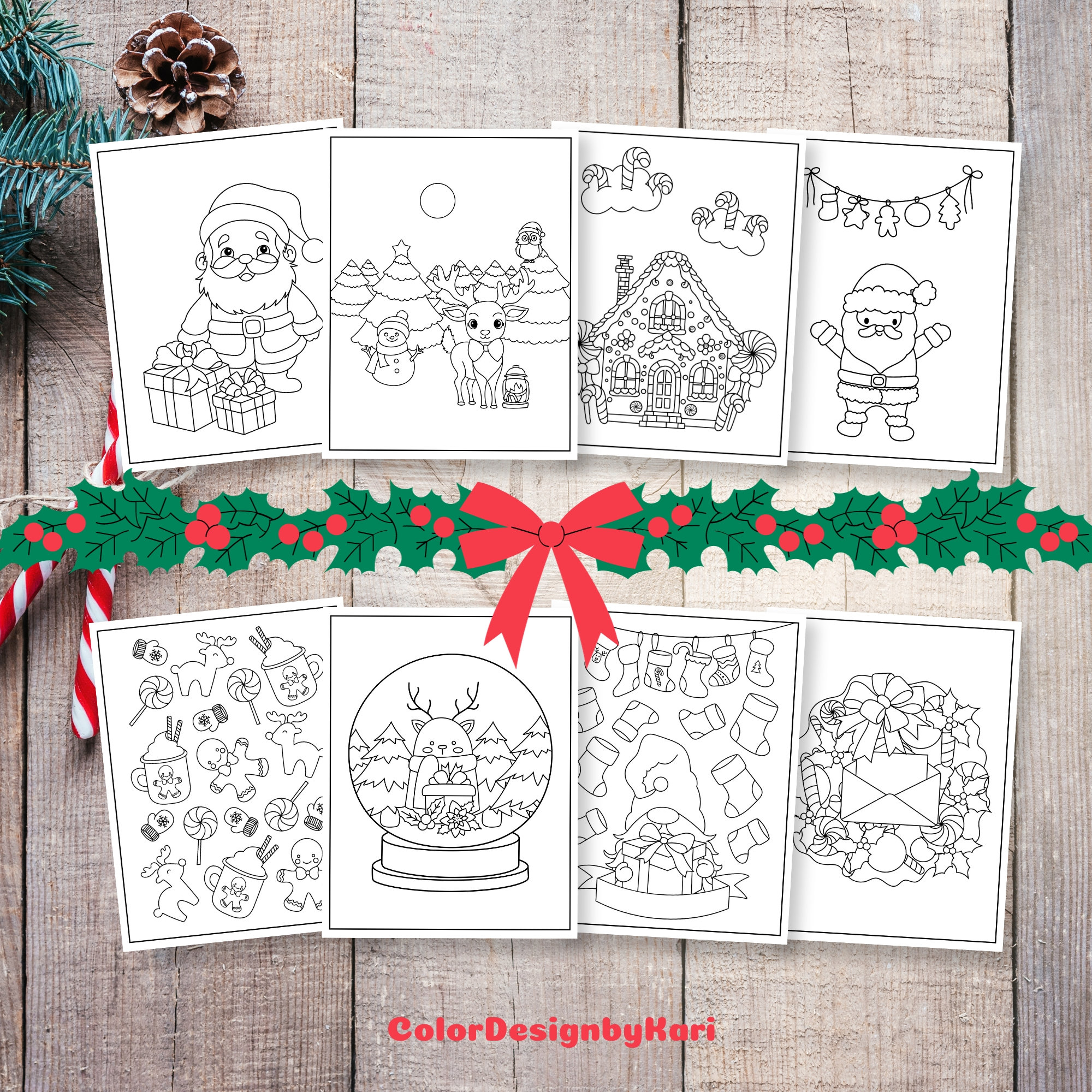 Winter Coloring Pages, Christmas Tree Coloring Page, Christmas Coloring ...