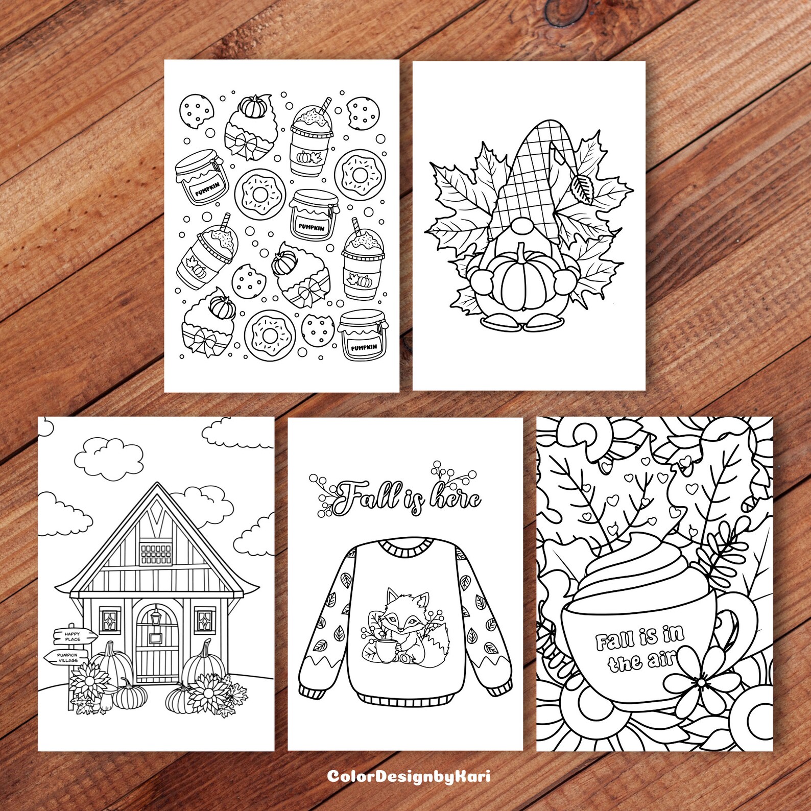 20 Fall Coloring Pages, Fall Coloring, Printable Coloring Pages, Cozy ...