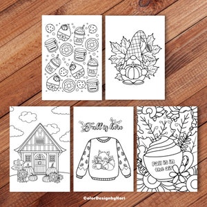 20 Fall Coloring Pages, Fall Coloring, Printable Coloring Pages, Cozy ...