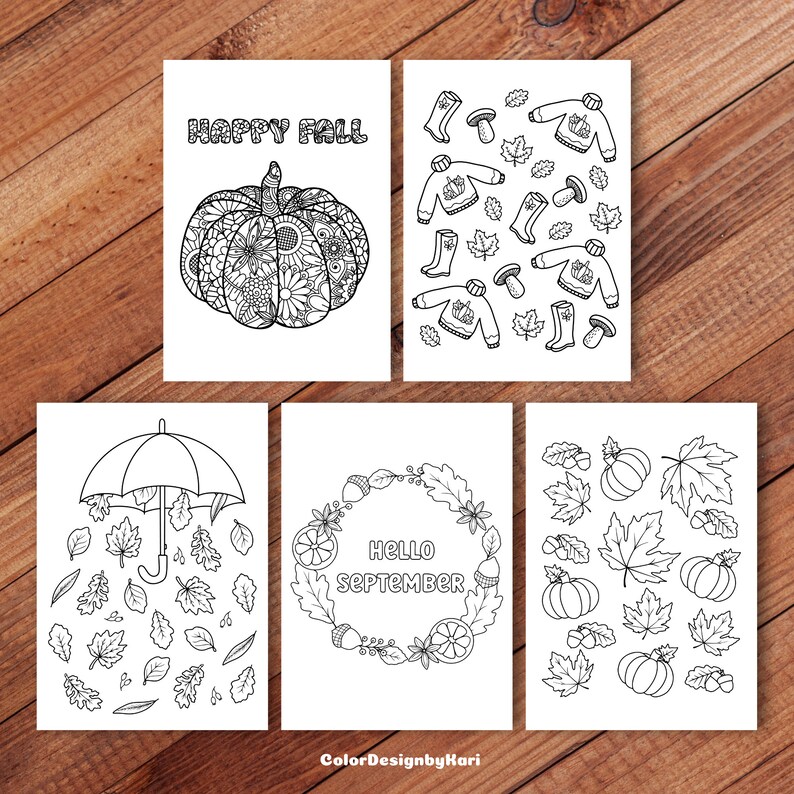 20 Fall Coloring Pages, Fall Coloring, Printable Coloring Pages, Cozy ...