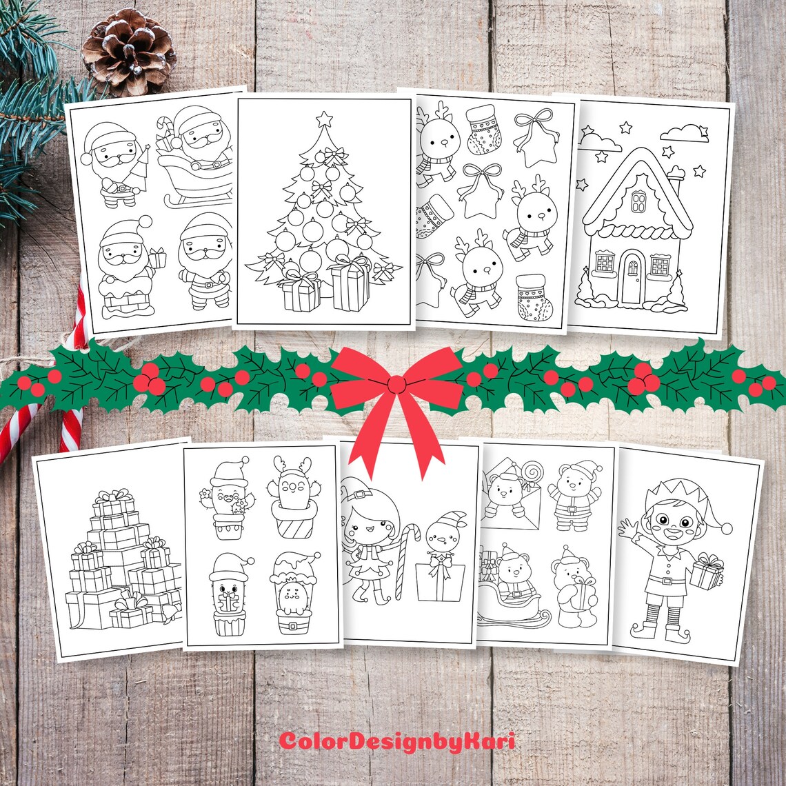 Winter Coloring Pages, Christmas Tree Coloring Page, Christmas Coloring ...