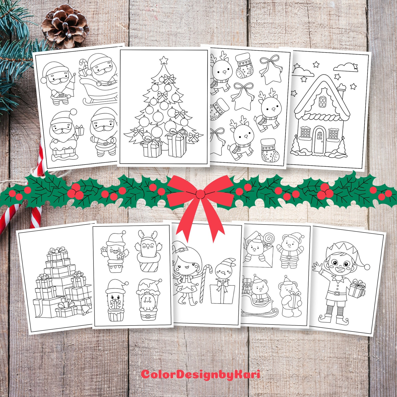 Winter Coloring Pages, Christmas Tree Coloring Page, Christmas Coloring ...
