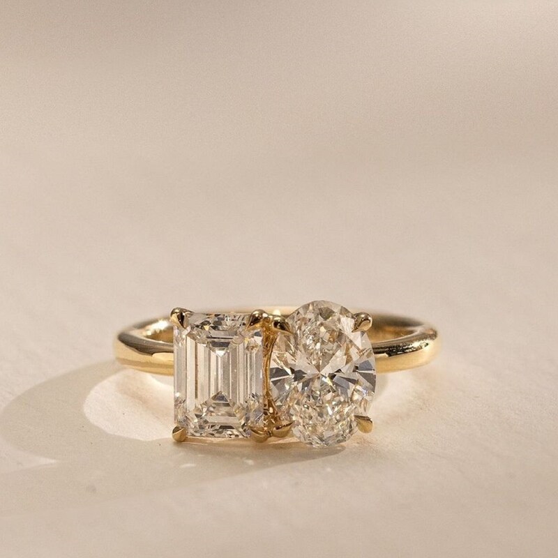 Two Stone Engagement - Etsy