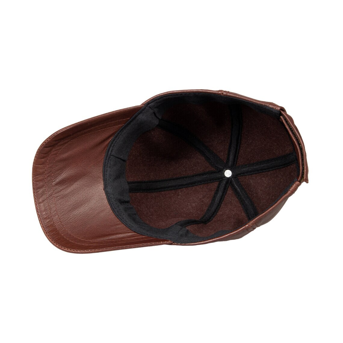 Leather Cap Chocolate Brown Leather Baseball Cap, Black Leather Cap ...