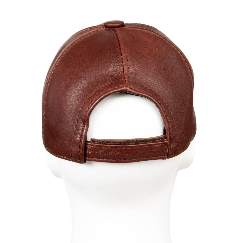 Leather Cap Chocolate Brown Leather Baseball Cap, Black Leather Cap ...