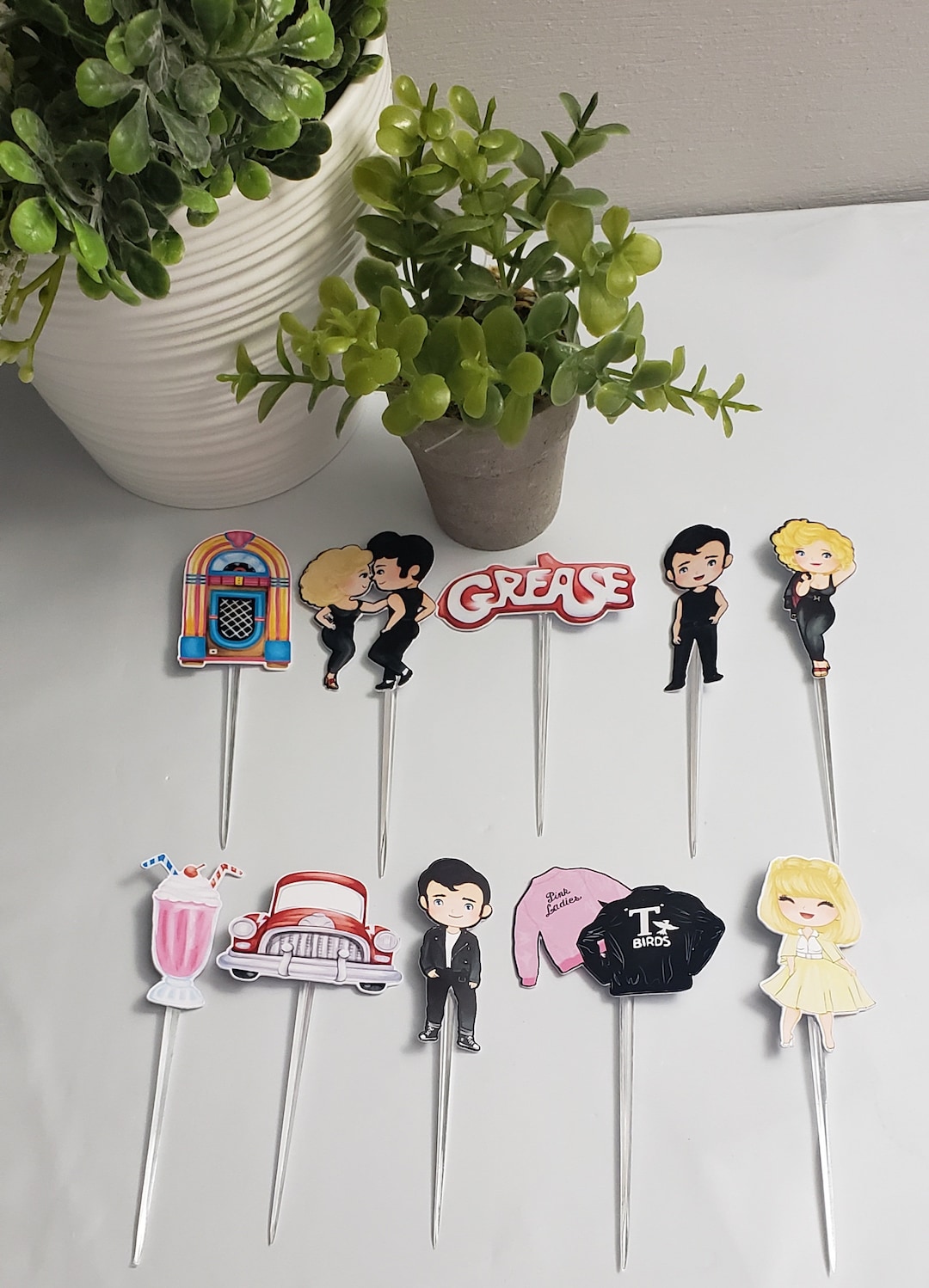Grease Cupcake Toppers - Etsy