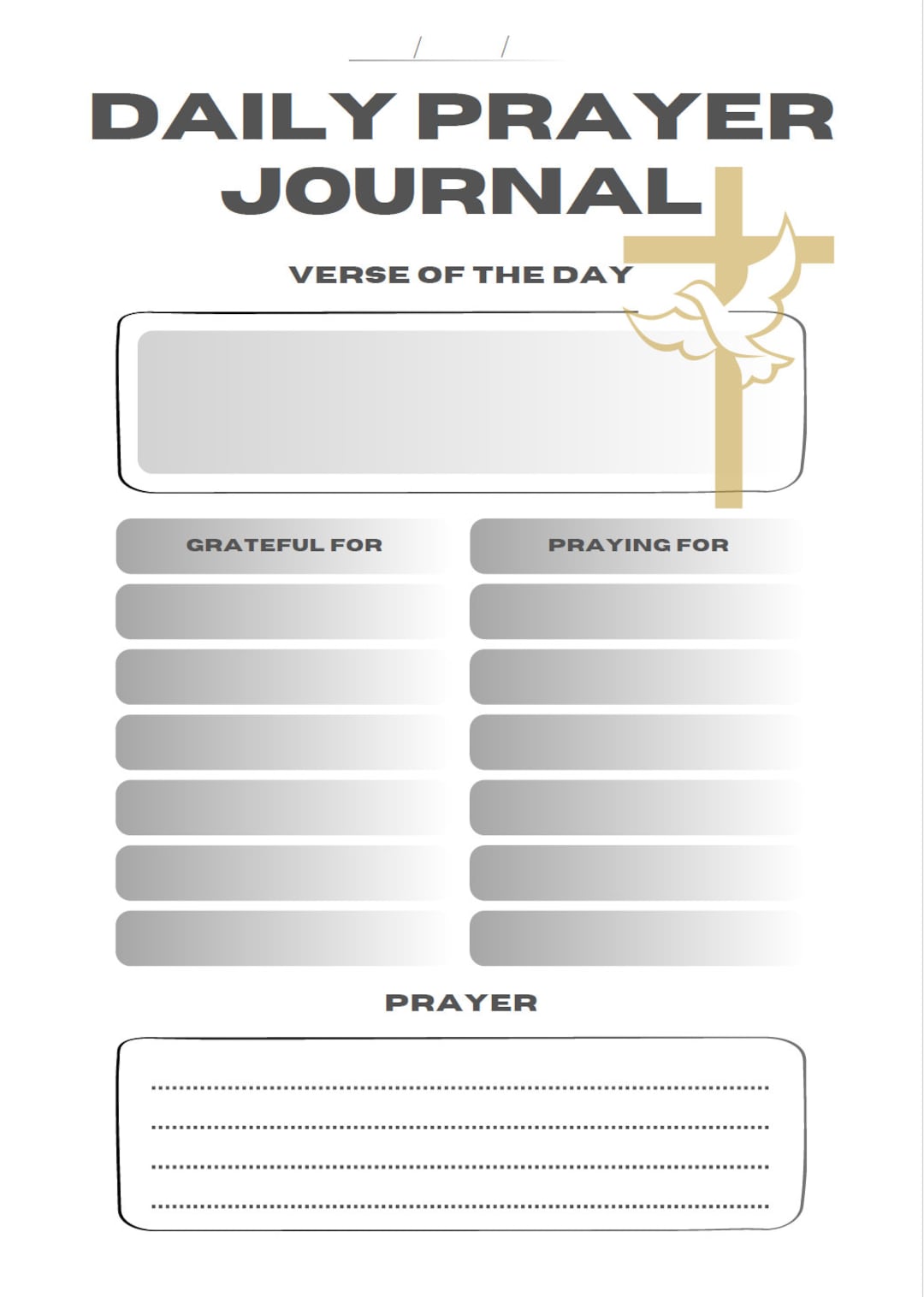 Daily Prayer Journal/ Prayer Journal Template - Etsy