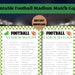 Football Stadium Match Game: Printable Party Activity (pdfs) - Etsy