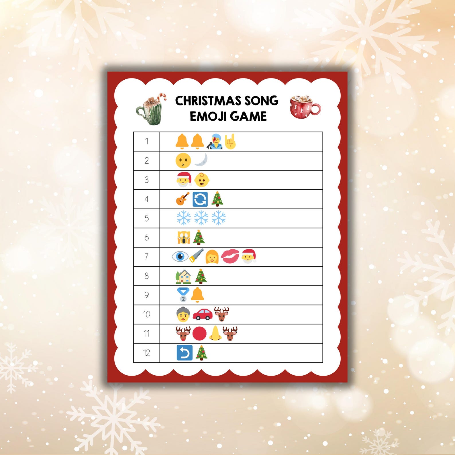Christmas Song Emoji Game, Holiday Office Games, Christmas Party Word ...