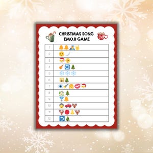 Christmas Song Emoji Game, Holiday Office Games, Christmas Party Word ...