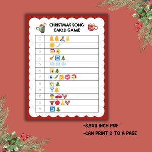 Christmas Song Emoji Game, Holiday Office Games, Christmas Party Word ...