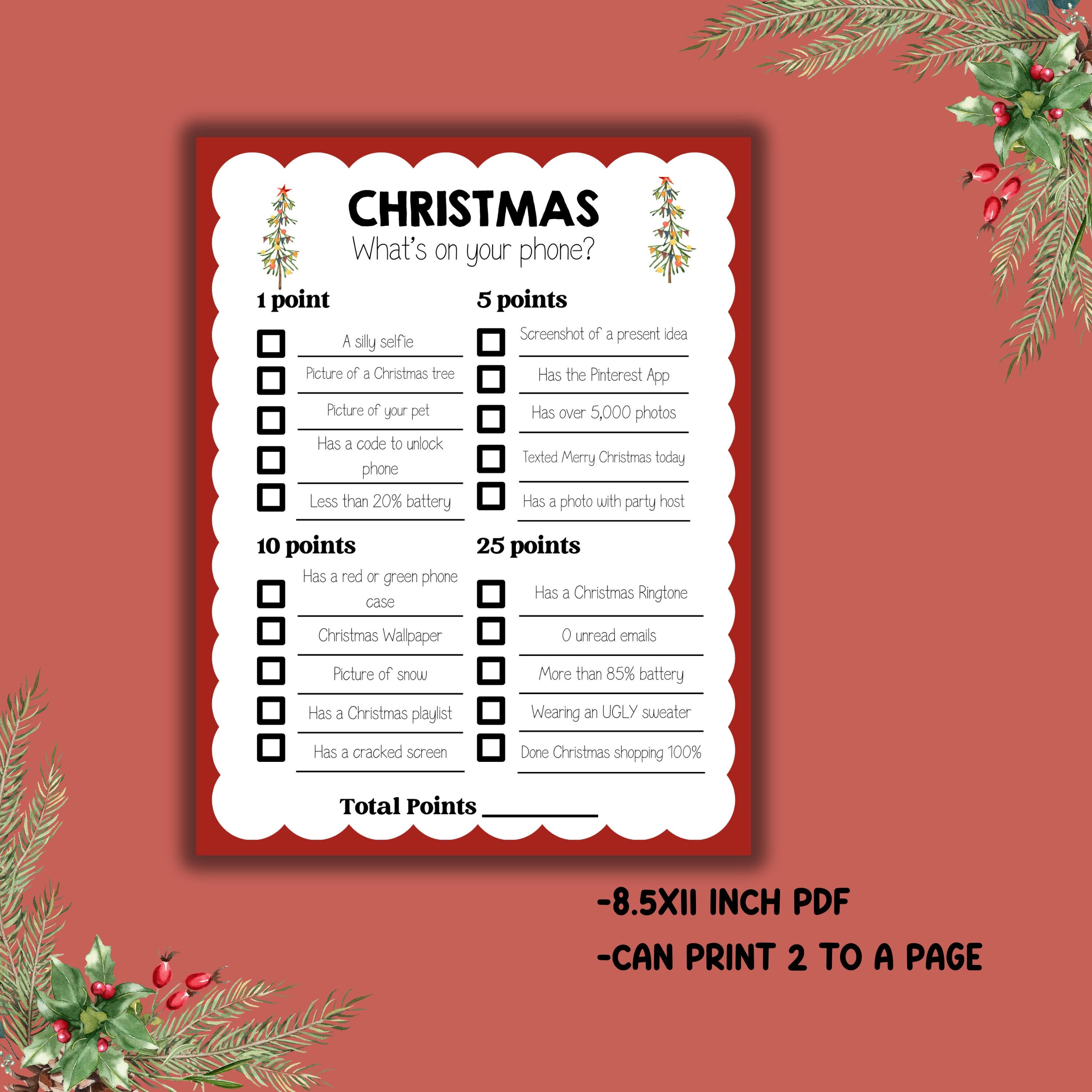 Christmas Ice Breaker Game, Holiday Office Games, Christmas Party Word ...