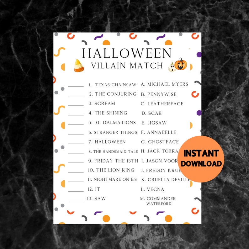 Halloween Game Bundle Fall Printable Games Fall Game Bundle - Etsy