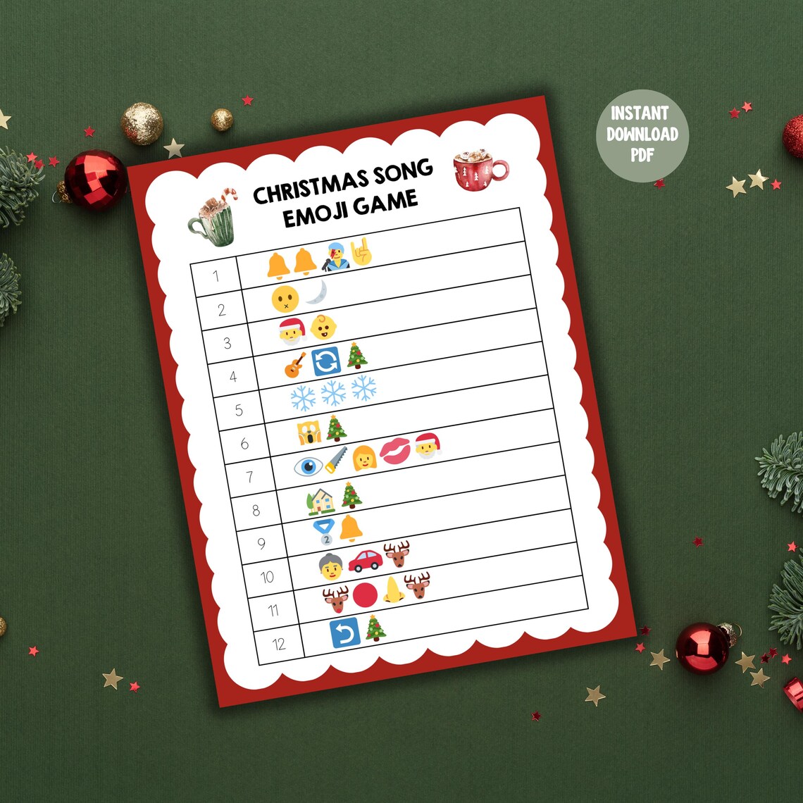 Christmas Song Emoji Game, Holiday Office Games, Christmas Party Word ...