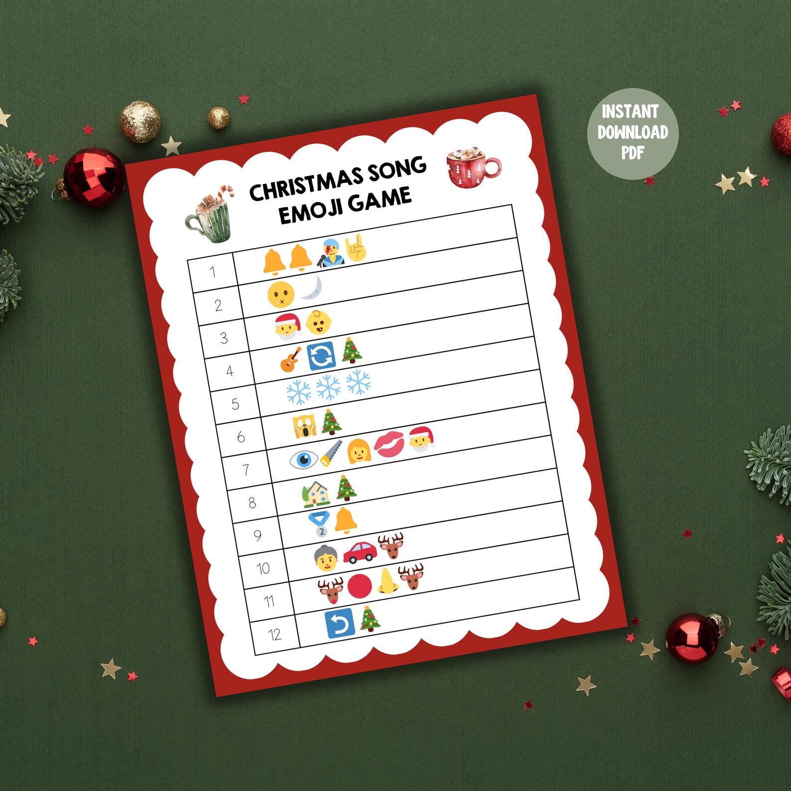 Christmas Song Emoji Game, Holiday Office Games, Christmas Party Word ...