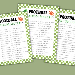 Football Party Game Bundle: 16 Printable Games (PDF) - Etsy